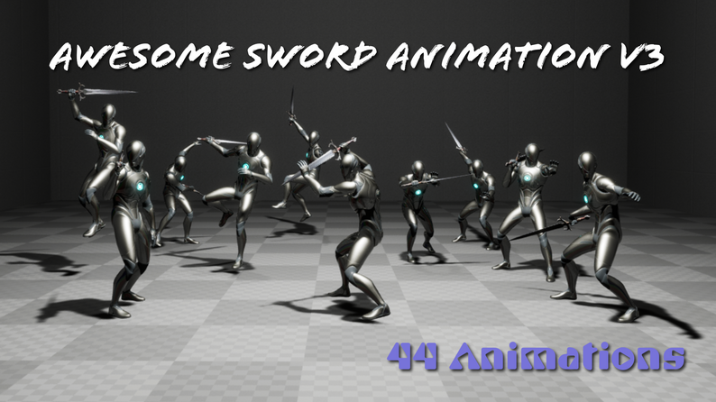 Awesome Sword Animation V3 (Unreal Engine/FBX) by Game Dev Hero