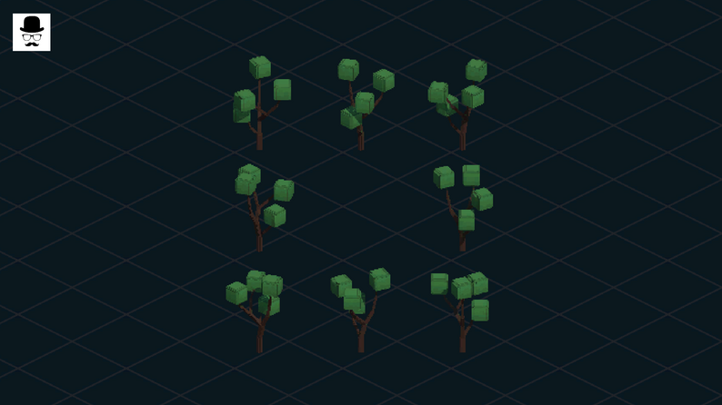2D Trees Pack - PixelArt by MrMGames