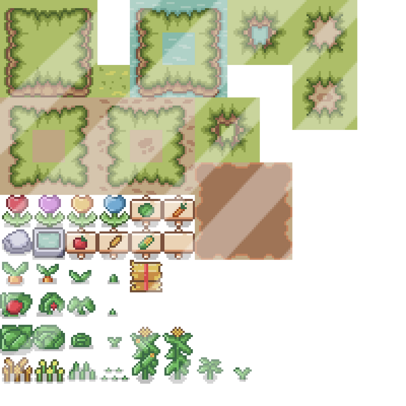 Top-down RPG pixel art - 16x16 Asset Pack by allcreatinghere