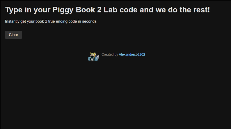 Roblox Piggy Hidden Ending Code finder by Alexandrecb2202
