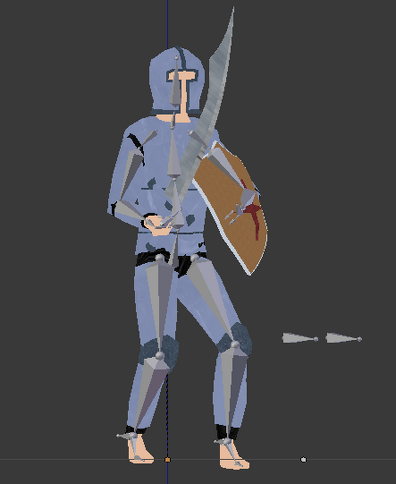 Blender 3D Warrior model. (Animations) by Mattas