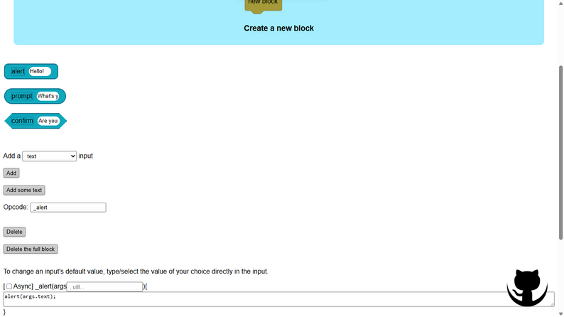 TurboWarp Extension Creator by SamuelLouf