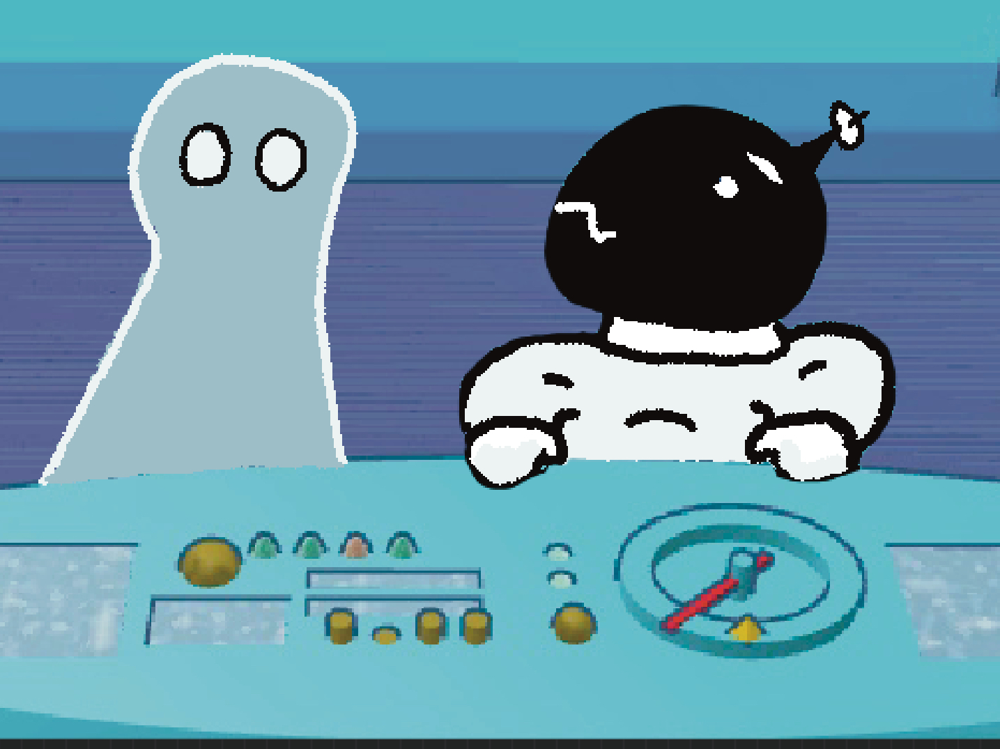 Astronaut and ghost by blue