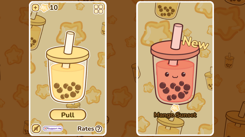 Bubble Gacha Tea [Gacha System Gdevelop Template] by Abcia2