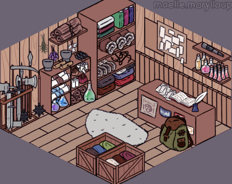 Adventurer Magic RPG Shop by MaelleMarylloup