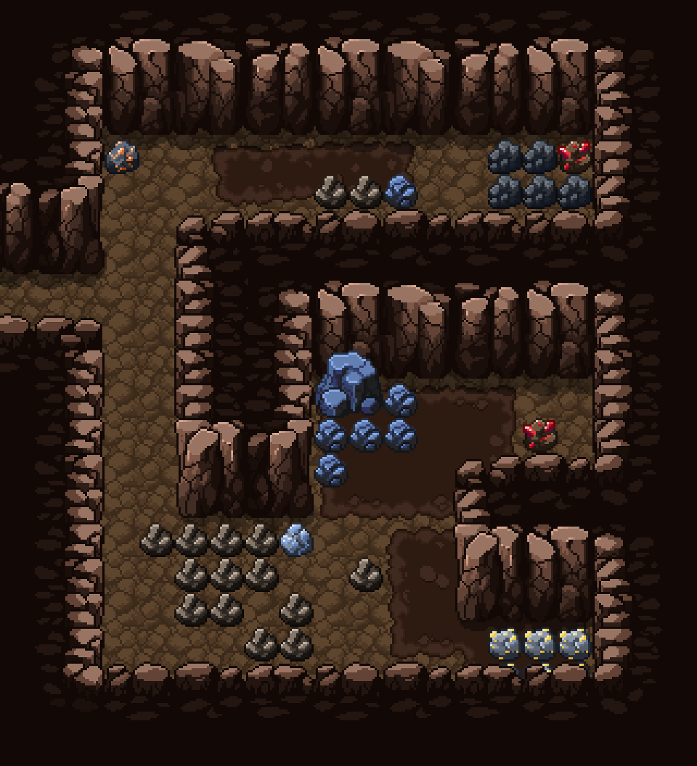 Animated 2D Pixel Mining Resource Pack - Qoupy's Rock, Ore, and Gem ...