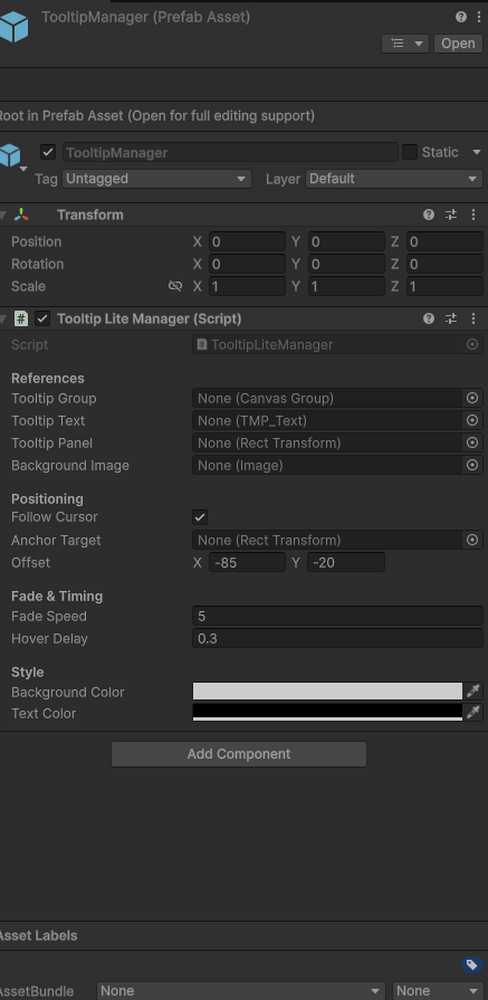TooltipLite – Lightweight Tooltip System for Unity by GlitchedWares