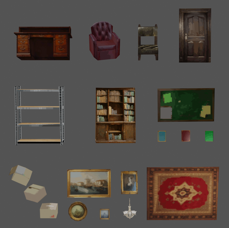 PSX Style Pack - Antique Furniture Props by Alpha Centauri Studio