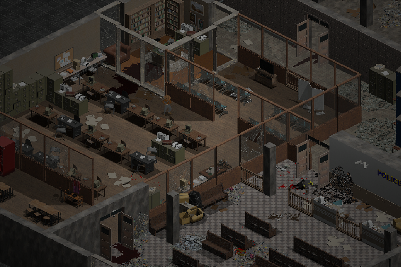 Zombie Interior - HD Isometric Tileset by SmallScaleInt
