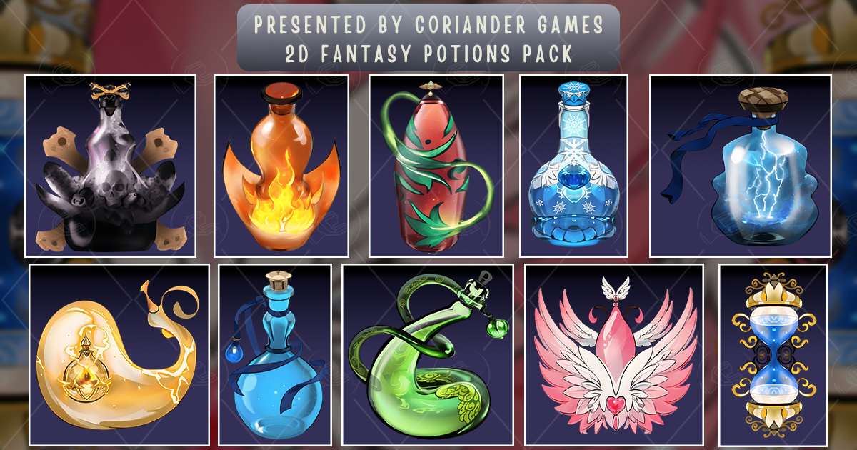 Fantasy Potions Adventure RPG Magic Potion Pack by CorianderGames