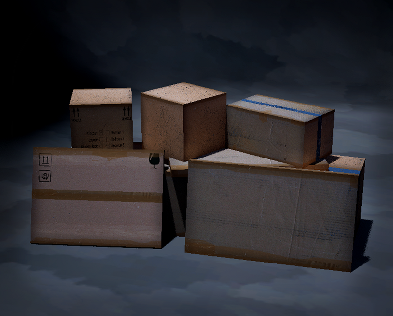FREE PSX PS1 Cardboard Boxes Low Poly - Asset Pack! by Stay Retro