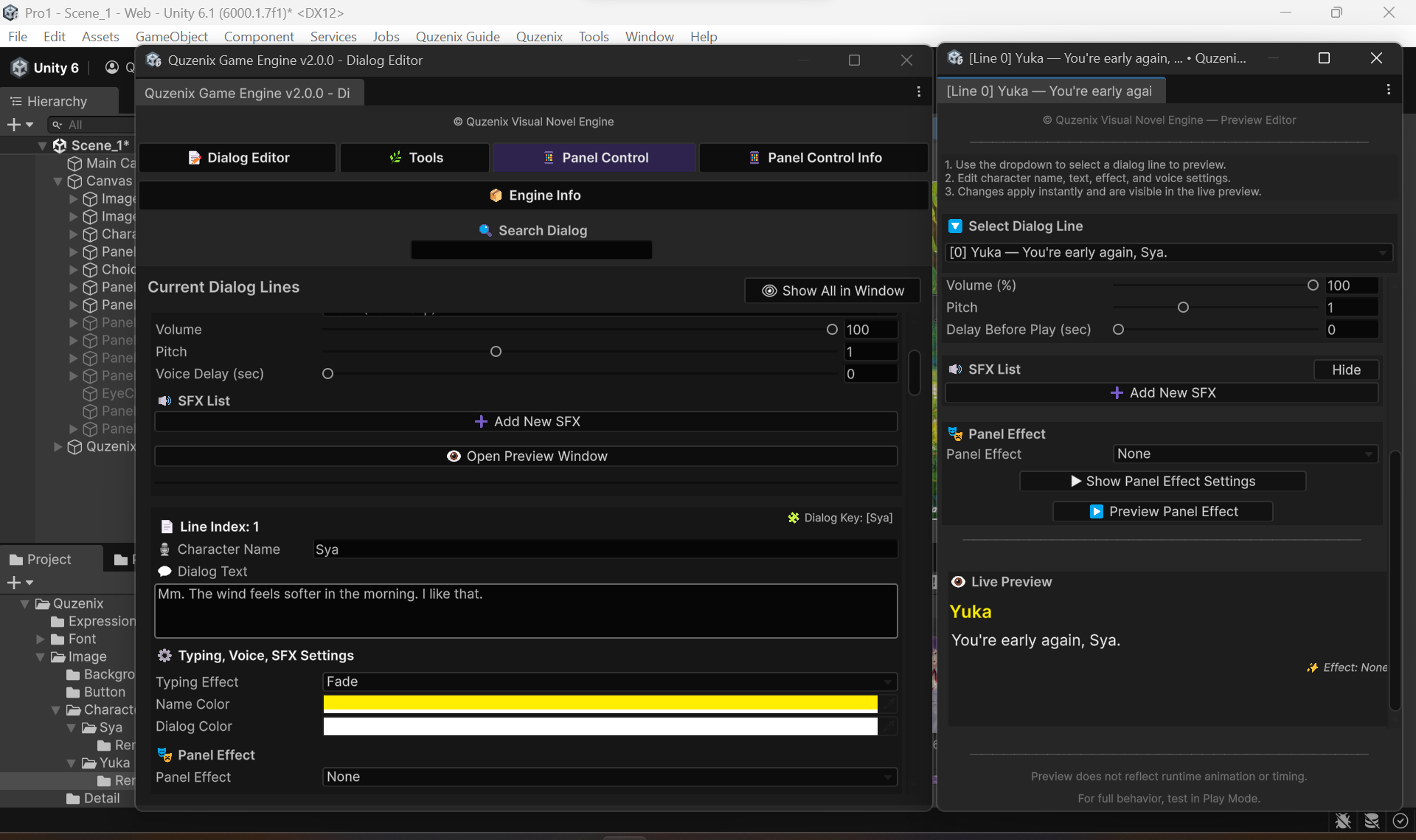 Quzenix VN Engine Pro v2.0.0 – Complete Visual Novel Engine for Unity by Quzenix