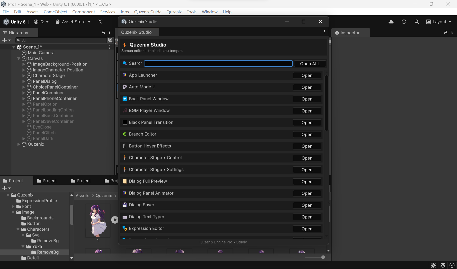 Quzenix VN Engine Pro v2.0.0 – Complete Visual Novel Engine for Unity by Quzenix