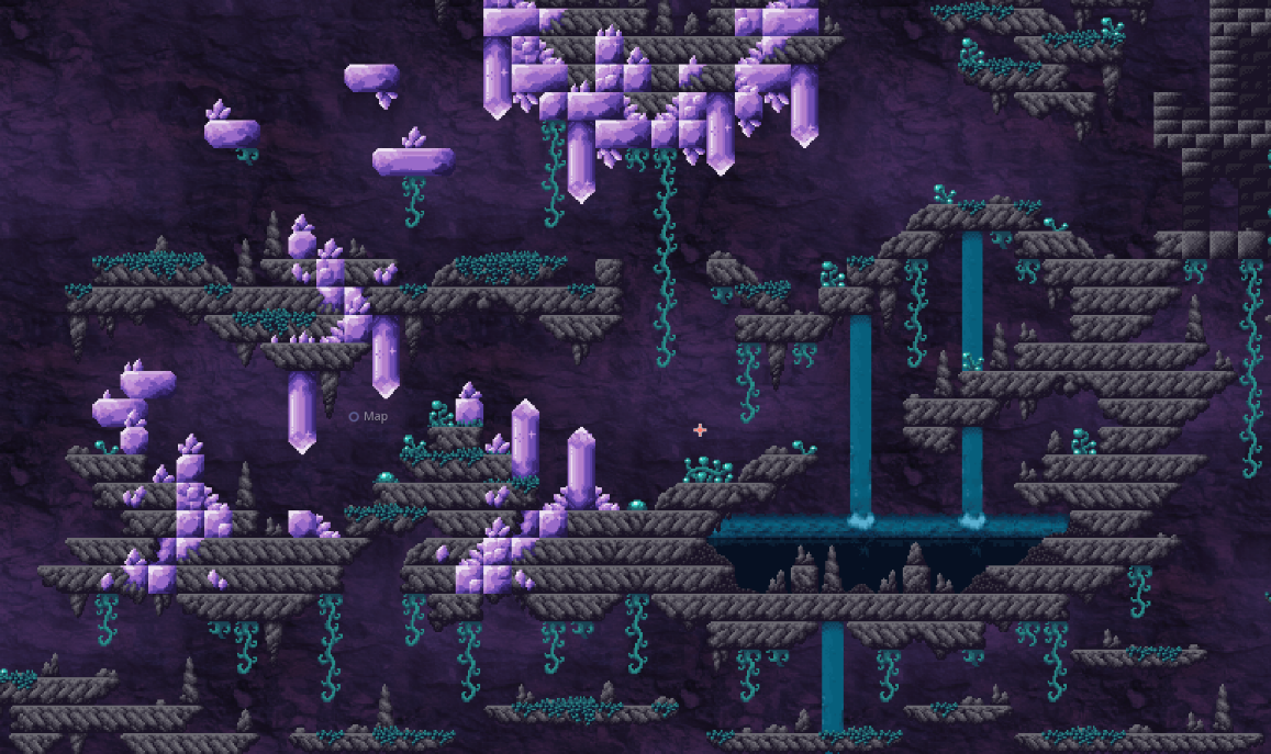 Crystal Cave 2D Platformer Tileset by zanzindorf