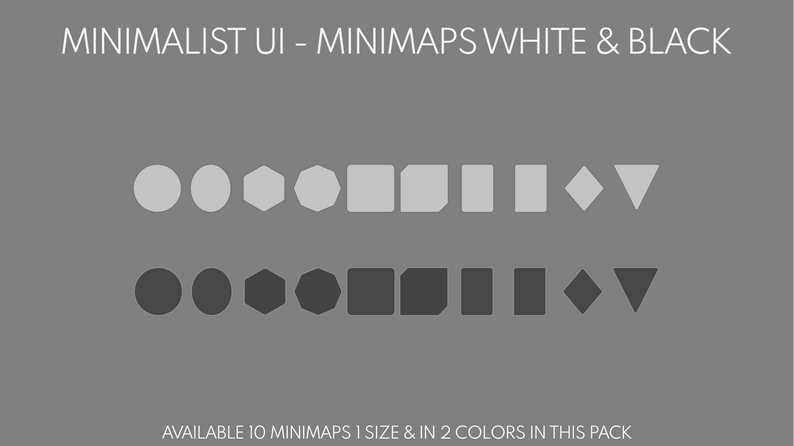 Minimalist UI Components Pack 2 (Crosshairs, Joysticks & Minimaps) by ...