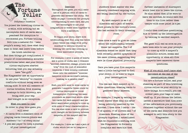 The Fortune Teller by Stéphanie Dusablon