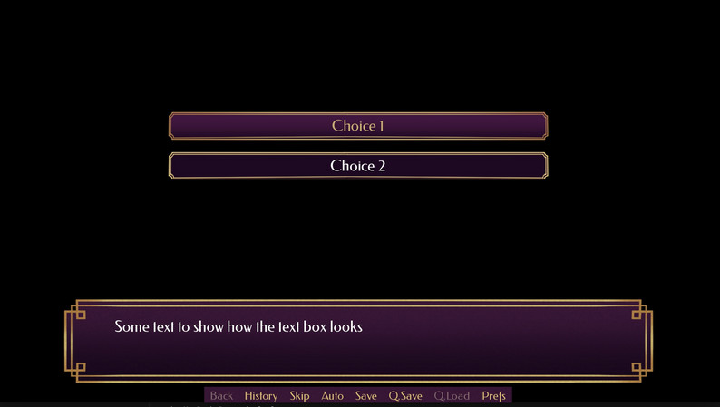 Art Deco Visual Novel GUI Template by Spiral Atlas