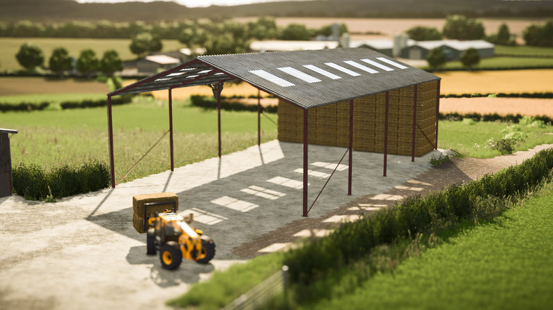 FS25 UK Bale Shed by LivinOnAPlayer