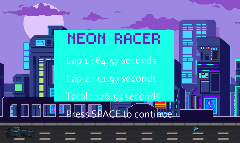 Neon Racer by Ink & Thread Studio