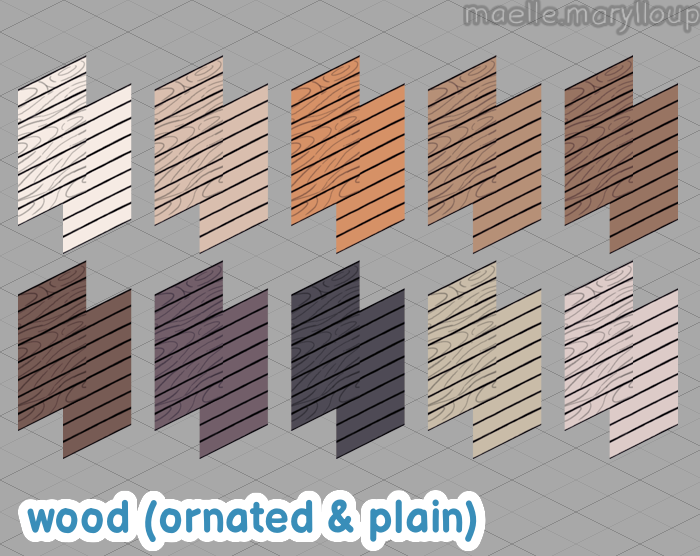 Bases isometric walls tiles by MaelleMarylloup