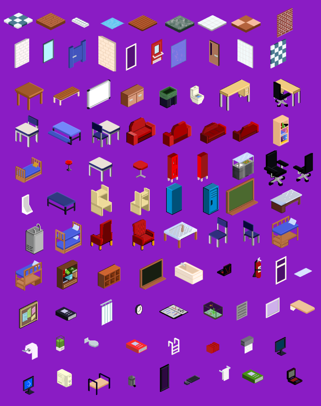 NEW! V1.2 BACK TO SCHOOL assets pack - Back to school - Assets Pack by uris