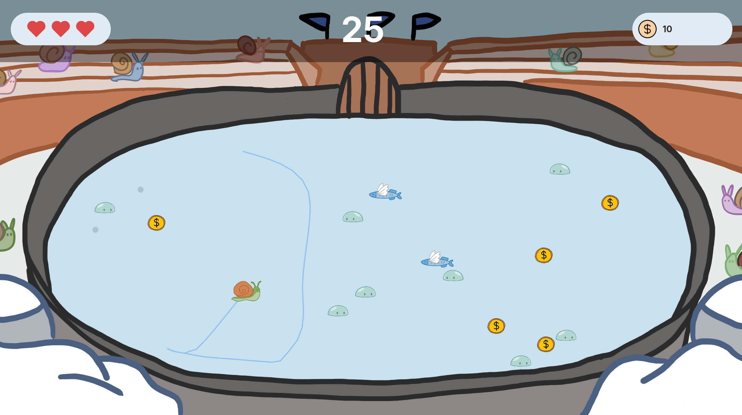 Snails: On Ice by Zafzal, jkimmyboi, hidey-hermit, domnomnomnom, fairlylit