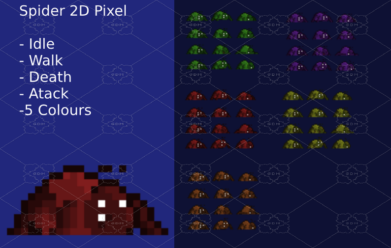 Spider 2d pixel by DonHellsing