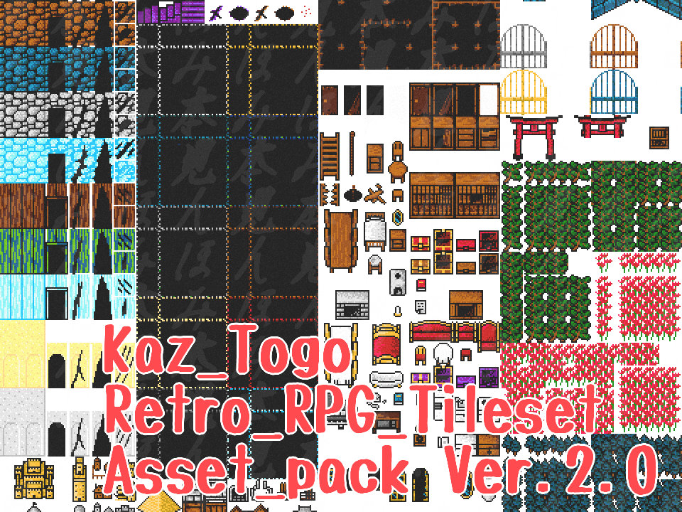 Retro RPG Asset Pack[16x16] by Kaz（Kaz Togo/とうごうかず）