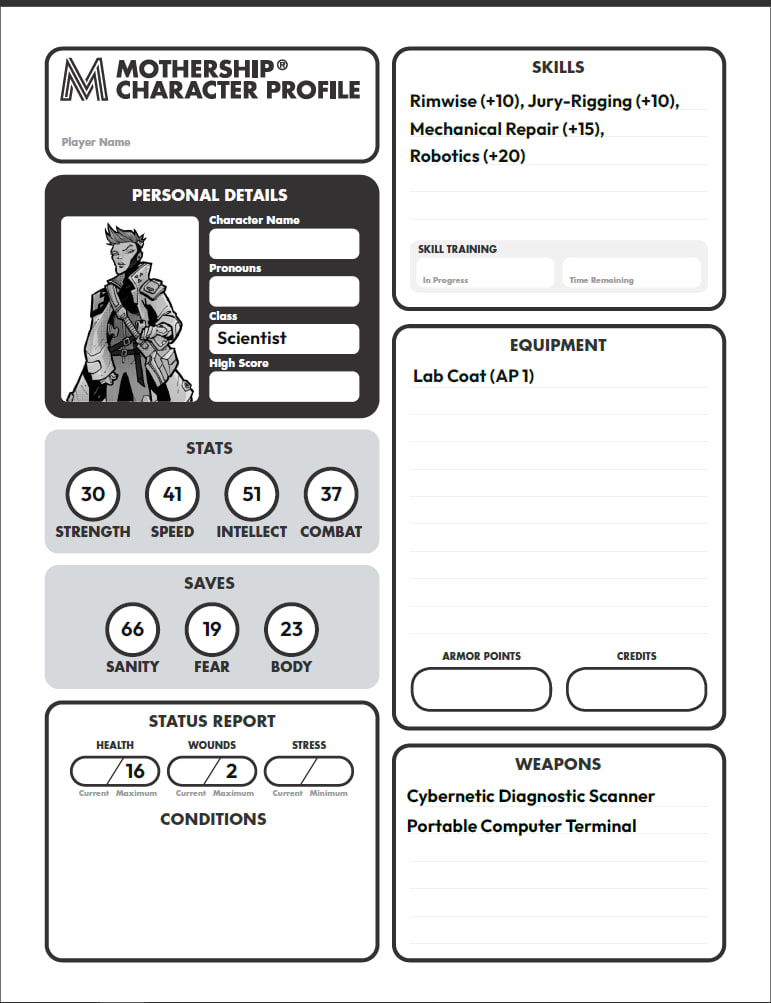 The Iron Hive Comic: Character Sheets by Wicked Oni Publishing