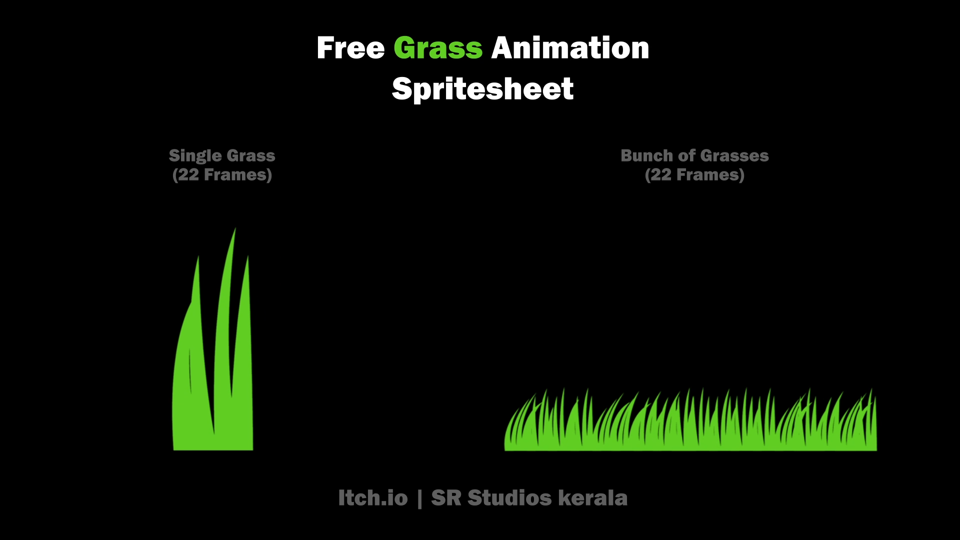 2D Simple Grass Animation – Wind Sway Spritesheet by SR Studios Kerala