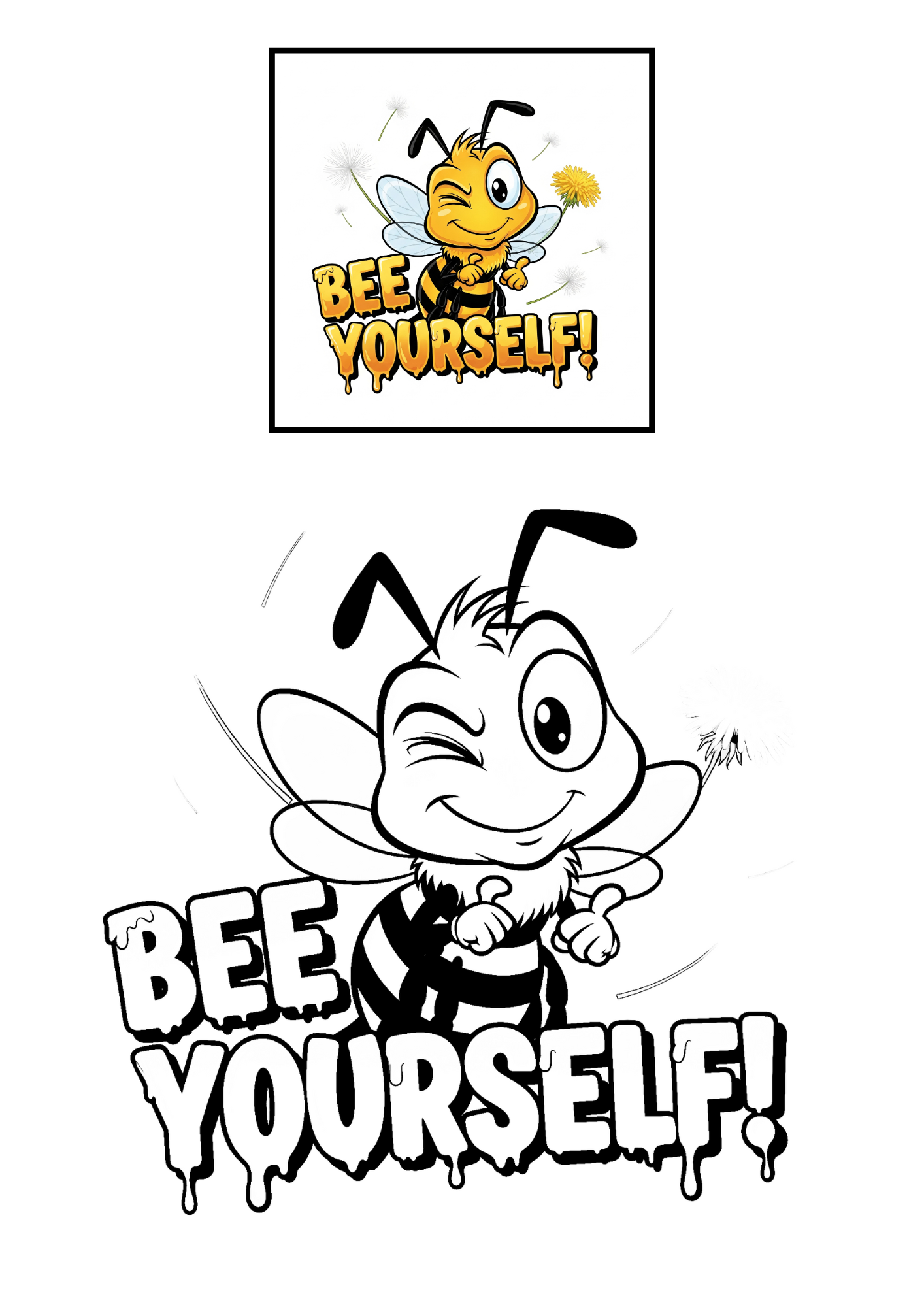 Happy Little Buzzers – Cute Bee Coloring Book for Kids by Print and Fun