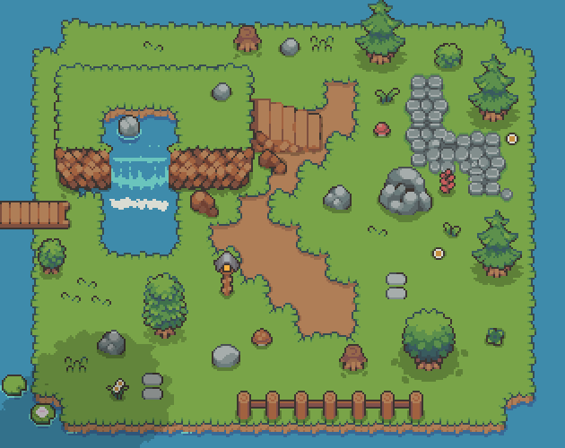 Tiny Town RPG Land top-down tiles Released - Tiny Town Exteriors Rpg ...