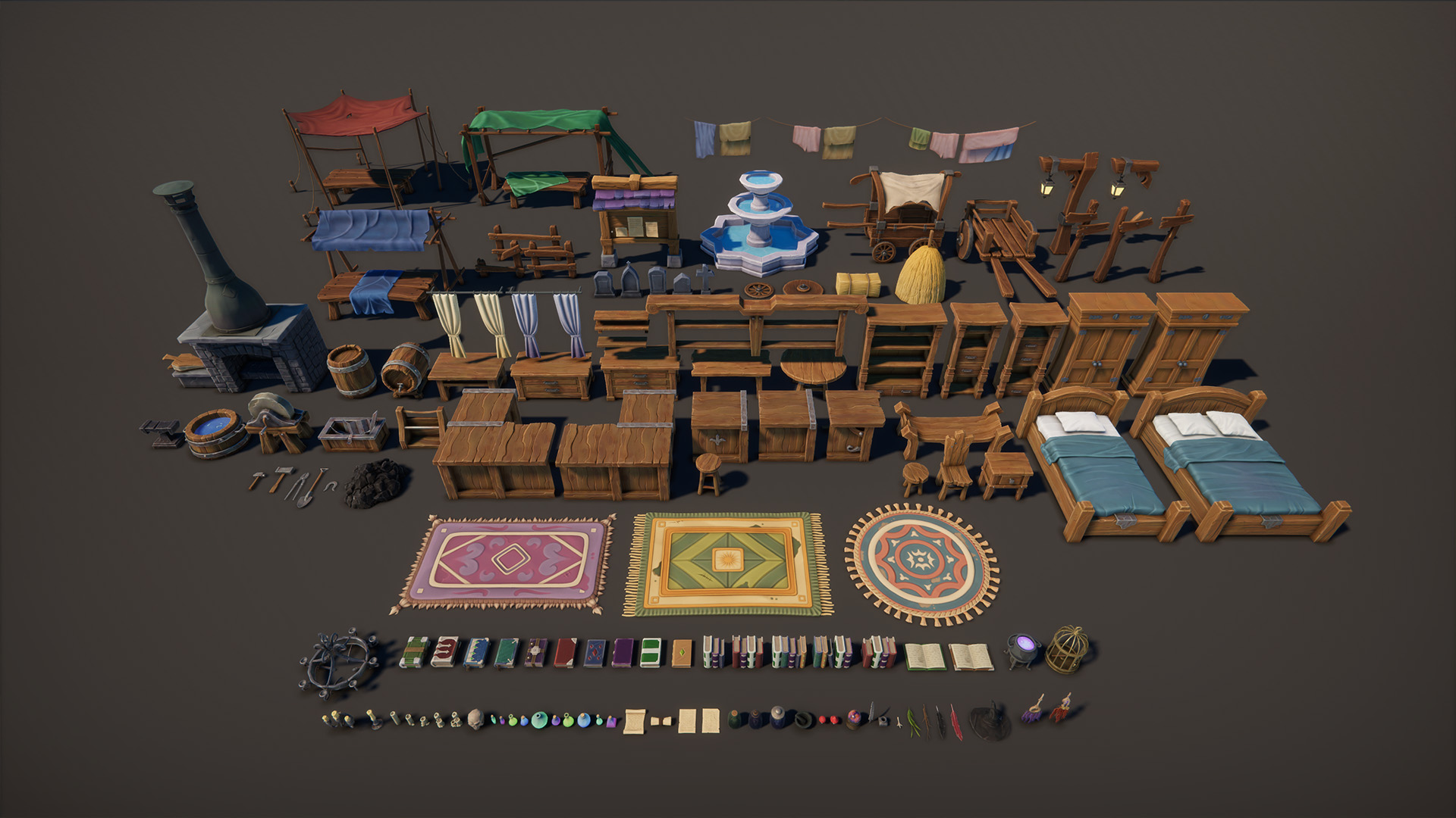 Stylized Medieval Village by JustCreate3D