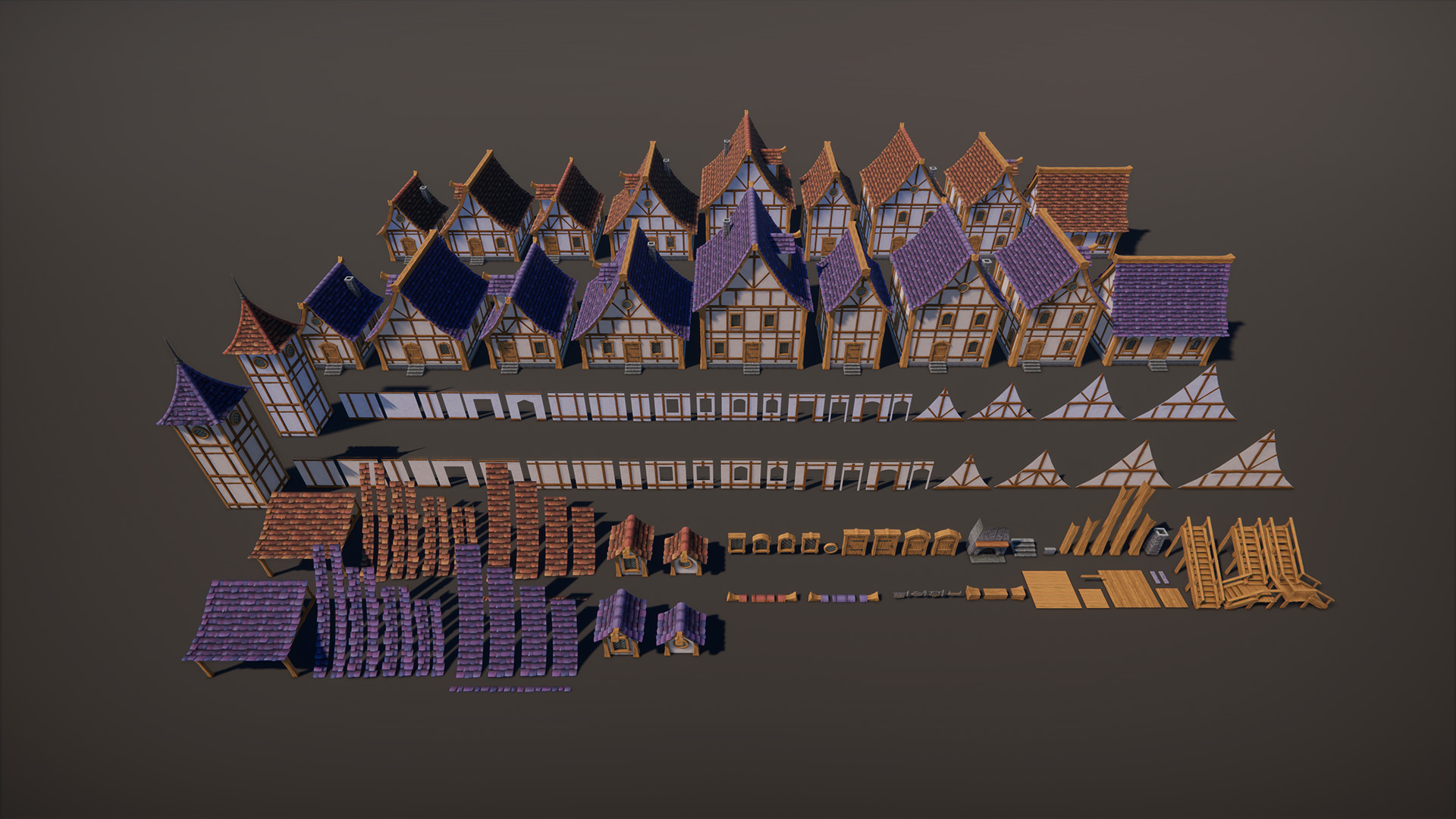 Stylized Medieval Village by JustCreate3D