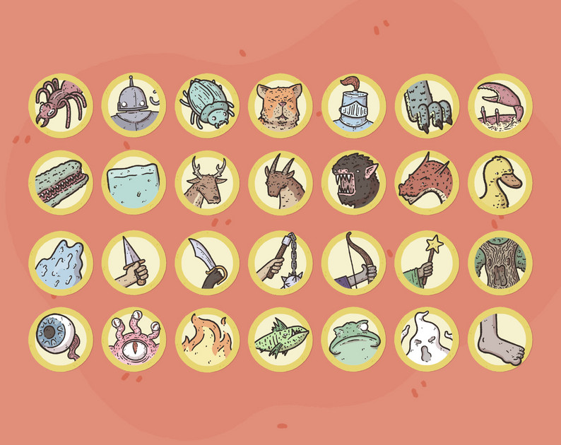 Circle Tokens Pack - Creatures & Foes by Slowquest