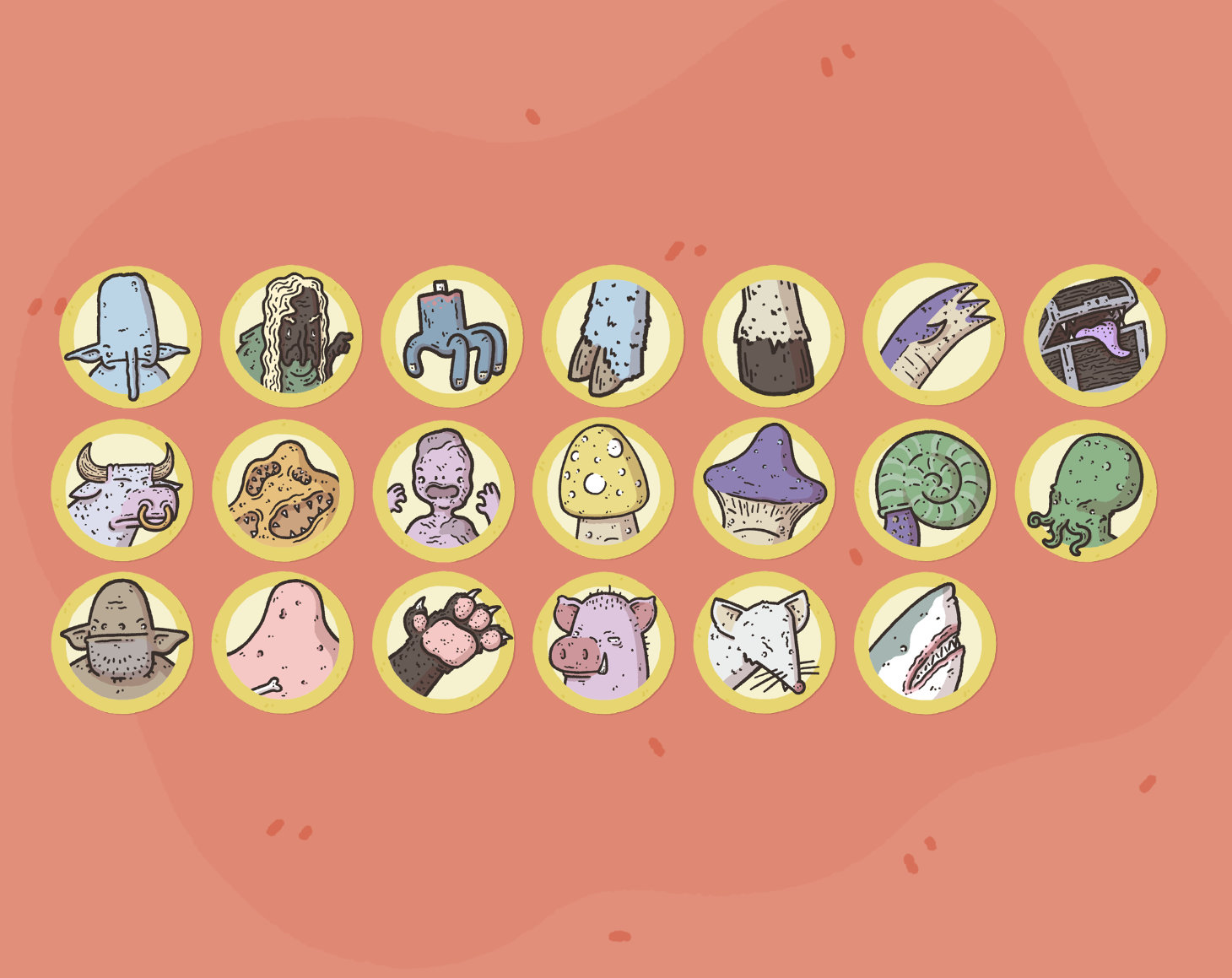 Circle Tokens Pack - Creatures & Foes by Slowquest
