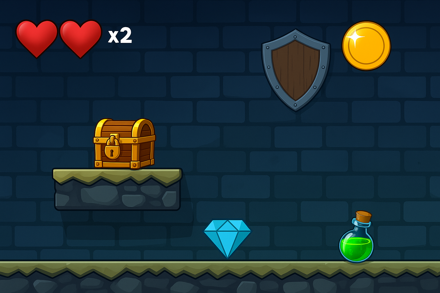 2D Power-Ups & Collectibles - Standard Pack by CMHAssets