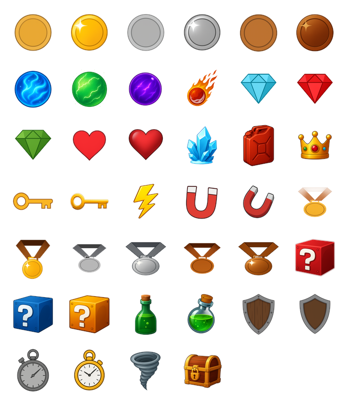 2D Power-Ups & Collectibles - Standard Pack by CMHAssets