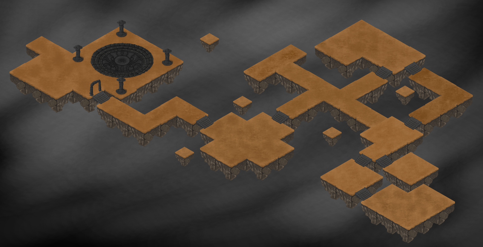 Isometric Modular Tileset 2D – Desert, Grass & Red Grass (RPG ...
