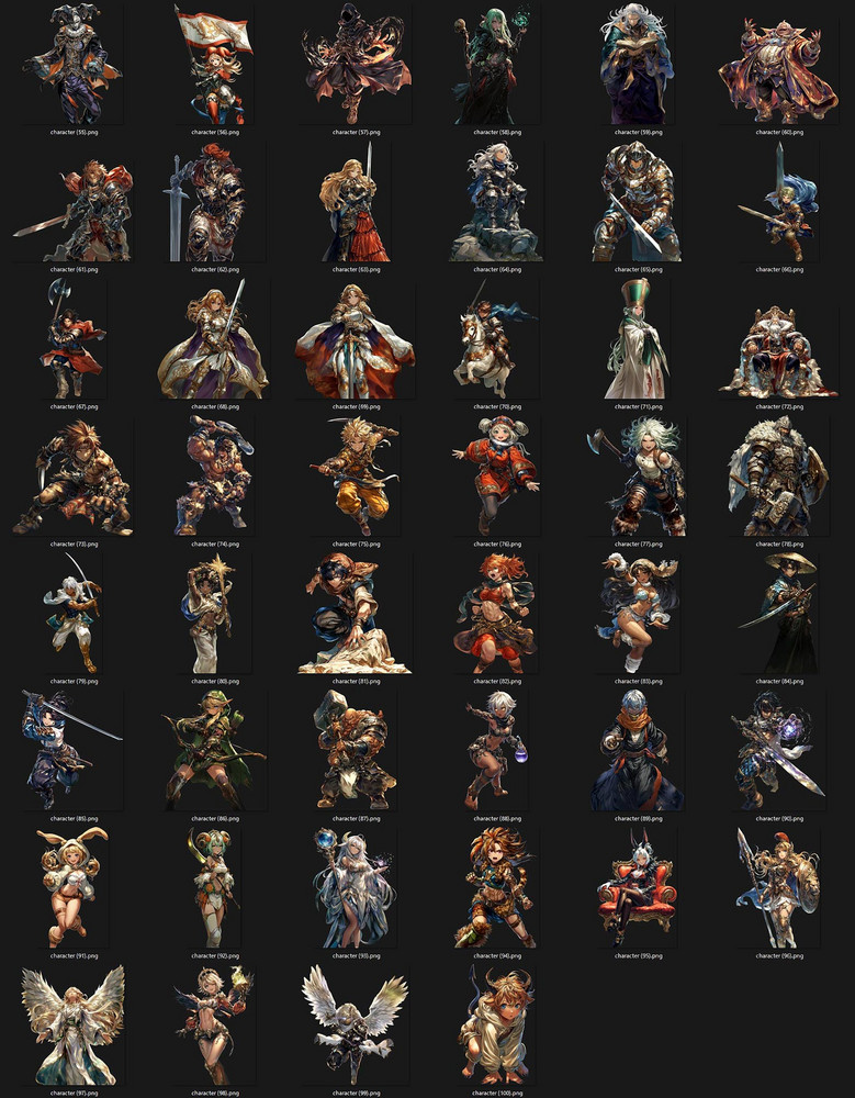 100 Fantasy Character Portraits + 50 Backgrounds | RPG, TRPG, Visual ...