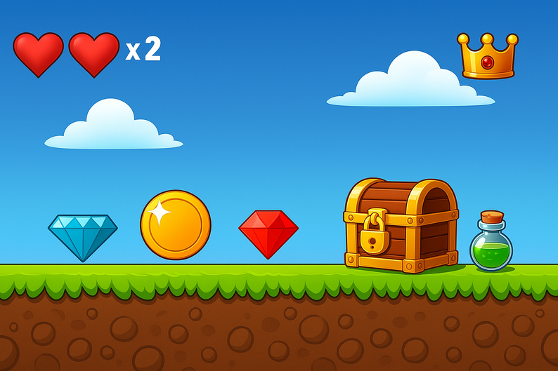 2D Power-Ups & Collectibles - Basic Pack by CMHAssets