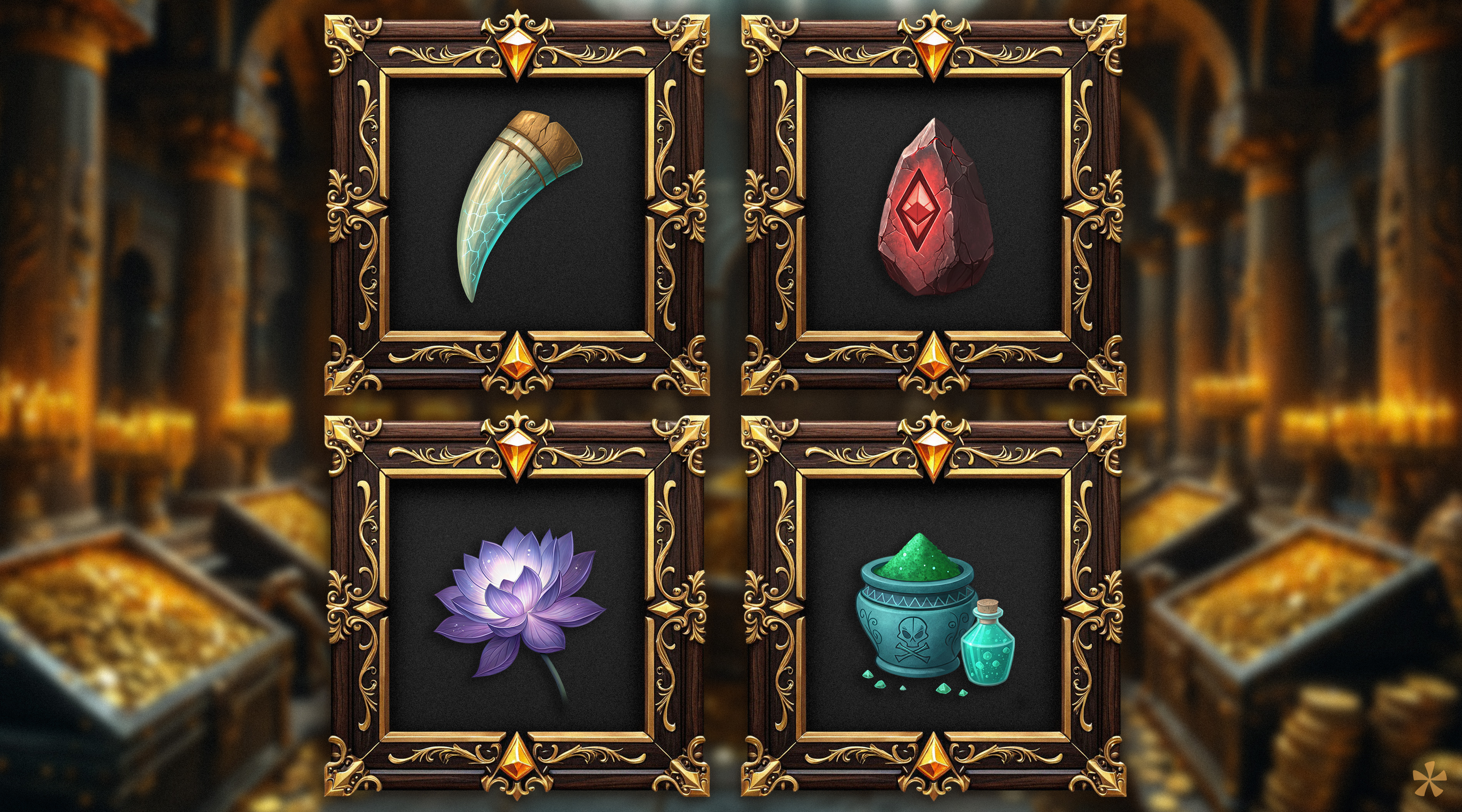 40 Fantasy Alchemy Icons – Ingredient & Tool Assets by The Higalina Vault