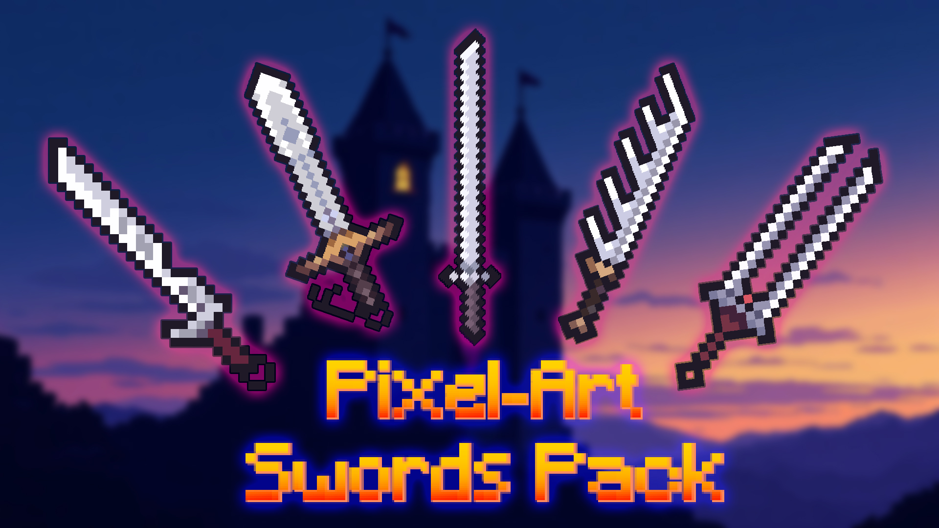 Pixel-Art Swords Pack – 25 Game-Ready Blade by JatinBajaj0214