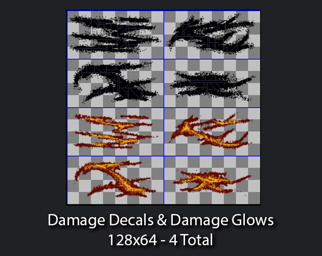 Damage Debris And Decals Pixel Art Pack by Daniel Kole Productions