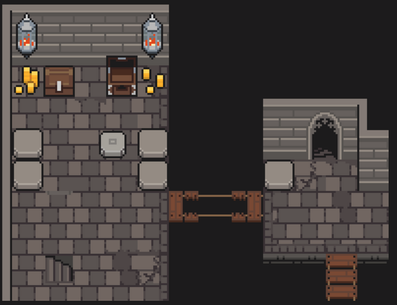 Gothic Castle Tileset - 16x16 Top Down Asset Pack by yanin