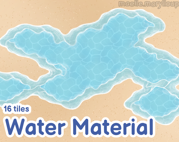 Water Sea shore material tileset by MaelleMarylloup