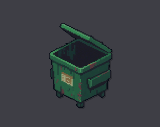 Pixel Dumpster – Game-Ready Trash Bin Asset (Top-Down/Isometric) by ...