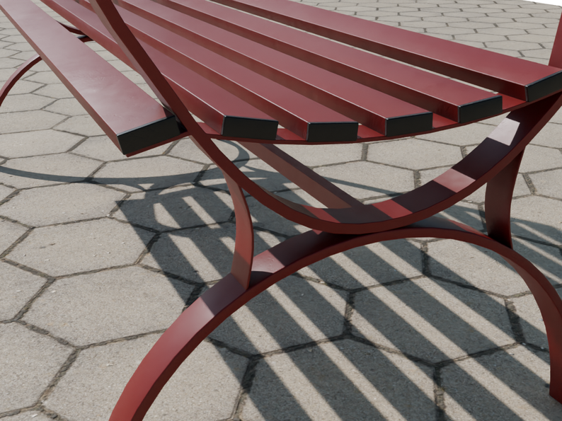 Urban Metal Bench – Modular 3D Asset Pack (Multiple Resolutions + LODs ...