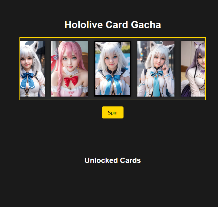 Hololive Card Gacha by Tcrom97