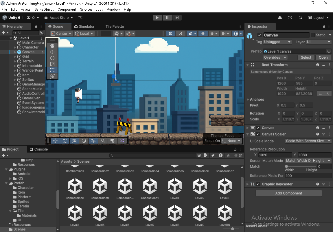 Tung Tung Sahur Rush – Unity 2D Source Code (Android) by Q Kreatif Studio